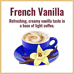 Hills Bros. Instant Cappuccino Mix, French Vanilla - Easy to Use, Enjoy Coffeehouse Flavor from Home – Decadent Cappuccino with a Hint of Sweetness and Vanilla in Light Coffee, 16 Ounce (Pack of 6)