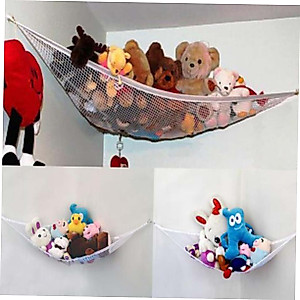 SUPVOX 1pc Children Toy Net Plush Hammock Playset Toy Storage Net Toy Hammock Toy for Hammock Organizer Scrump Plush De Porristas Toys Kid Toy Net Storage Box White Animal
