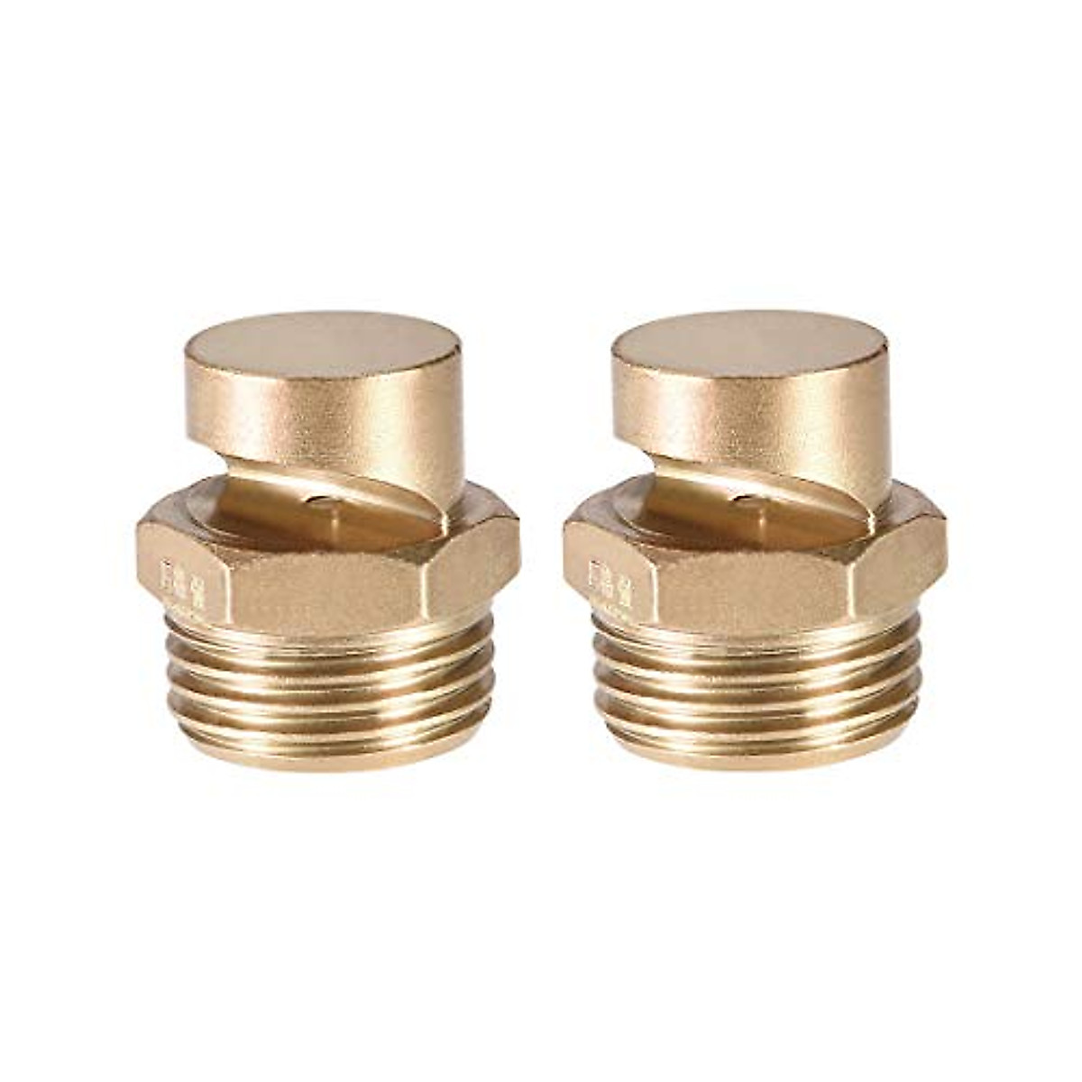 uxcell Floodjet Tip - 1/2BSPT Brass 170 Degree Wide Angle Flat Fan Nozzle - 2 Pcs