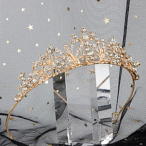 Aprince Crowns for Women Crystal Tiara Crown Princess Crowns Headband Tiaras for Women Girls Crown Wedding Tiara Headband Princess Crown Hair Accessories for Prom Birthday Costume Party