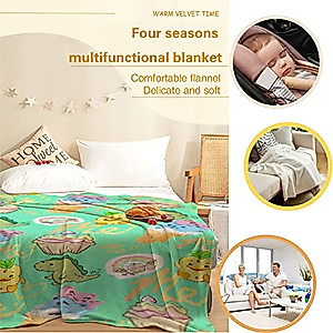 Cartoon Blankets Winter Warm Soft Blanket Throw for Bedroom Sofa Chair Lightweight Home Decor Travel Blanket 50*60inch（153CM*127CM）