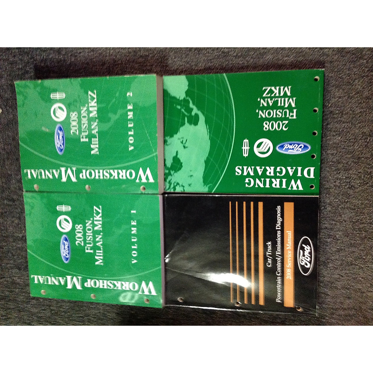 2008 Ford Fusion Lincoln MKZ Milan Service Shop Repair Manual Set W PCED & EWD