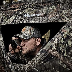 Ameristep Brickhouse Hunting Blind | 3-Person Ground Blind in Mossy Oak Break-Up Country, One Size