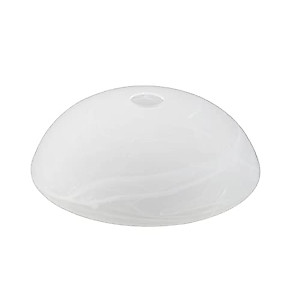 Aspen Creative 23515-11,Alabaster Replacement Glass Shade for Medium Base Socket Torchiere Lamp, Swag Lamp and Pendant, 11-3/4" Diameter x 3-5/8" High