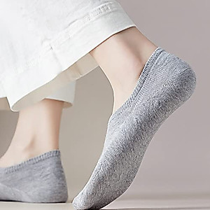 BERING No Show Socks Womens 6 Pairs Low Cut Ankle Footies for Flats Sneaker Slip On Loafer