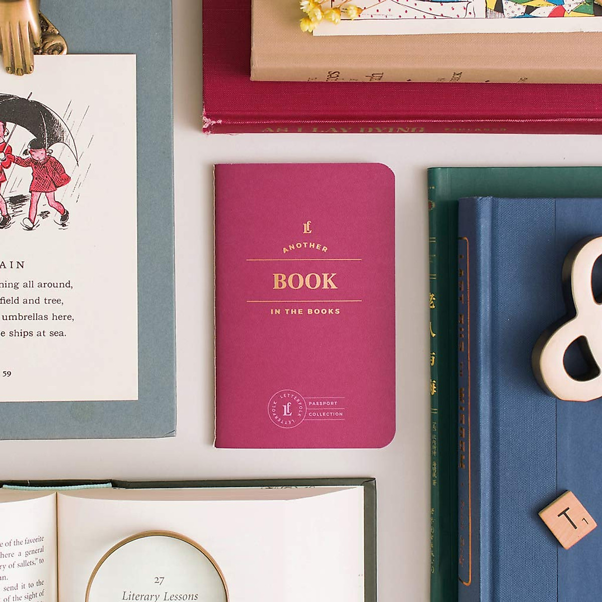 Letterfolk Book Passport Journal — Pocket-sized Reading Book (3.5" W x 5.5" H)