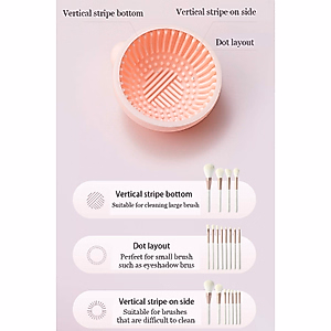 Pubcontti Asion Brush Cleaning Pad，Silicone Makeup Cleaning Brush Scrubber Bowl Portable Washing Tool Cosmetic Brush Cleaner for Girl-Easy Clean