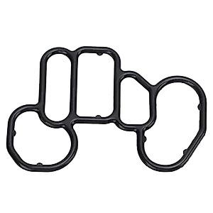 Emoshayoga 15302‑RDV‑J00, Engine Accessory Oil Filter Housing Gasket Rubber Black Wearproof for Auto