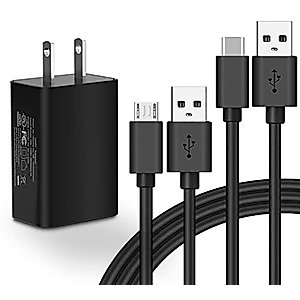 USB Cable Fast Charger for Fire Tablets,Samsung Galaxy,Nokia,Sony,Stick,Micro USB Charger Type-c Charging Cord Compatible with Kindle E-Readers,Android Phone,Hd,Hdx 6 7 8 10 Generation,Kids Edition