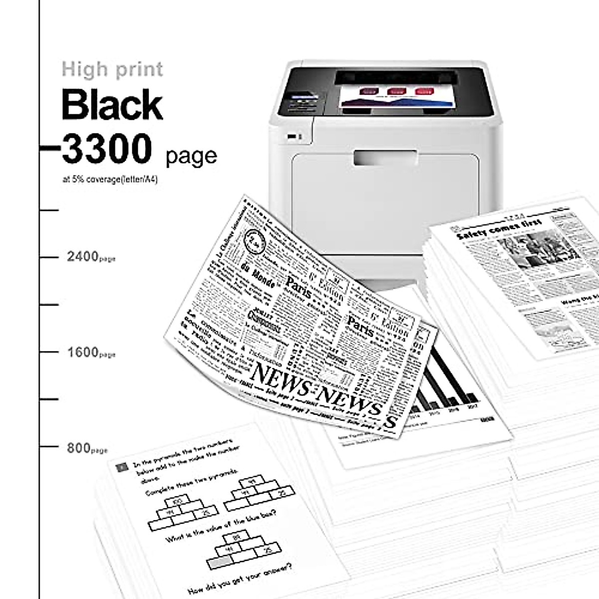 VIT 2 Pack TN431 TN-431 TN431BK TN-431BK Black High Yield Compatible Toner Cartridge Replacement for Brother HL-L8260CDW L8360CDW L8360CDWT L9310CDW L9310CDWT DCP-L8410 Printer