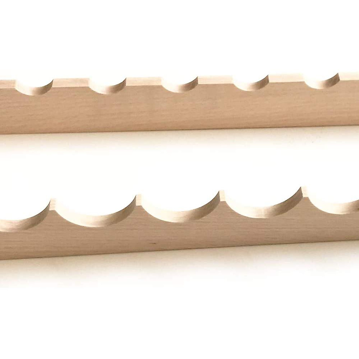 24" Length Real Wood Bottle Wine Rack, 3/4"Thick, 1 Pair Front/Rear - Choose Your Size