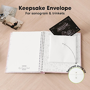 Pregnancy Journal, Pregnancy Announcements - 80 Pages Hard Cover Pregnancy Book For Mom To Be Gift - Pregnancy Gifts For New Moms - First Time Expecting Mom Gift - Baby Album And Memory Book (Blush)