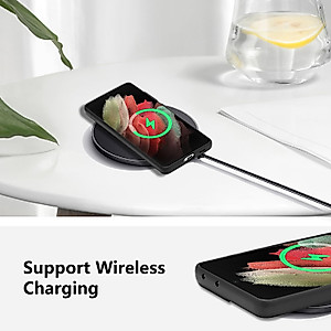 ZTOFERA Compatible with Samsung Galaxy S21 Ultra 5g Case (6.8 Inch), Planet Sky Star Pattern Protective Phone Case Translucent Frosted Hard PC Back Case Silicone Bumper Shockproof Cover - Black Sky