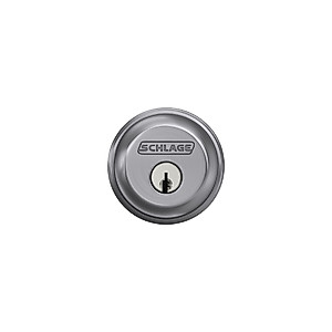 Schlage B60 N 626 Deadbolt, Keyed 1 Side, Highest Residential Security, Satin Chrome