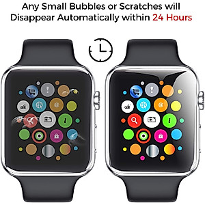 [3 Pack] for Apple Watch Screen Protector 44mm Series 6/SE/5/4 Screen Protector Full Coverage Anti-Scratch and Anti-Fingerprint Bubble-Free for Apple Watch 44mm HD Screen Protector (Transparent)