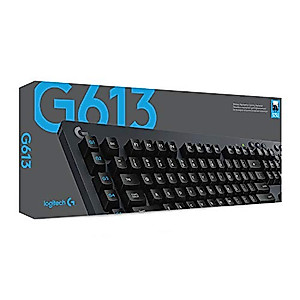 Logitech G613 LIGHTSPEED Wireless Mechanical Gaming Keyboard, Multihost 2.4 GHz + Blutooth Connectivity - Black
