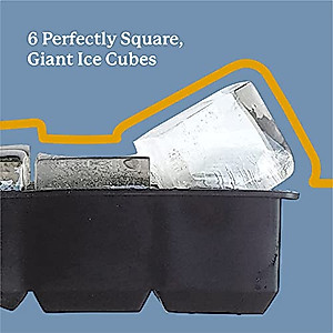 Samuelworld Large Silicone Premium Ice Trays, 2-Pack Combo, 2 Inches Big Cubes & 2.5 Inches Sphere Ice Molds - BPA Free, Craft Ice Maker for Gifting, Whiskey, Cocktails, Easy Release - Gray