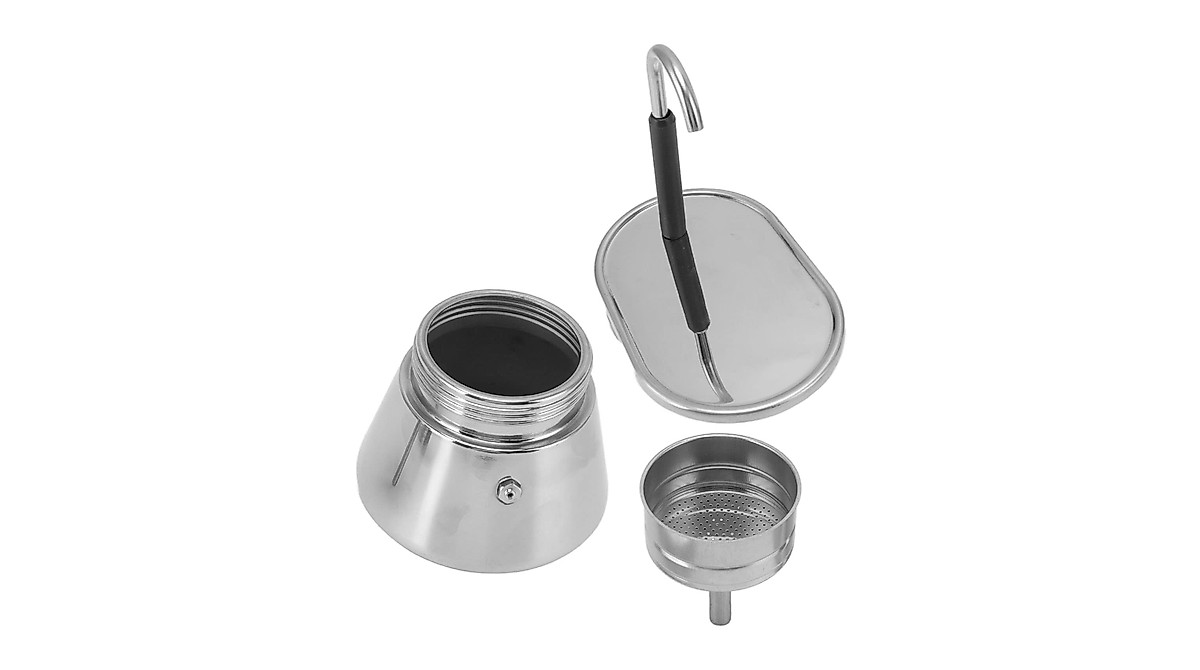 Compact Stainless Steel Moka Pot Espresso Maker