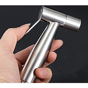 MINJING Stainless Steel Portable Bidet Toilet Taps Kit-304 Stainless Steel Bidet Sprayer Toilet Spray Gun Booster