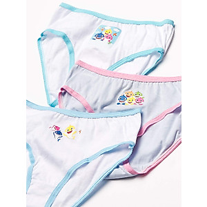Baby Shark Girls' Toddler Underwear Multipacks, Shark 7pk, 2T/3T