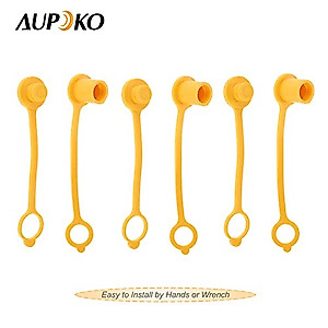 Aupoko Propane Natural LP Gas Quick Disconnect Dust Cap Plug Cover, 3/8" Natural Gas Quick Connect Rubber Dust Cap and Plug