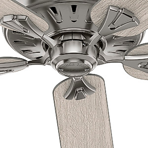 Hunter Fan Company, 51120, 60 inch Royal Oak Brushed Nickel Ceiling Fan and Handheld Remote