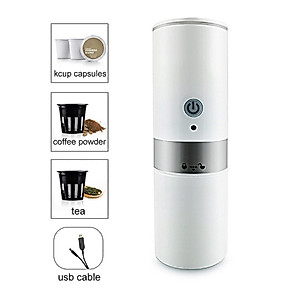 GaRcan Coffee Maker Coffee Pot Portable Coffee Machine Car/Outdoor Coffee Maker USB Electric Handheld Espresso Capsule Coffee Power Tea Cup Bottle Home Travel