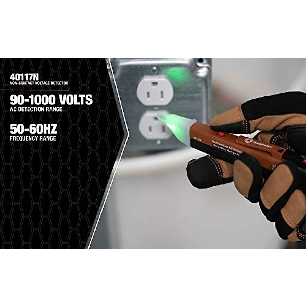 Southwire 10037K Electrical Test Kit with Full-Function Multimeter Non-Contact Voltage Detector and Outlet Tester Includes Test Leads and Batteries,Brown