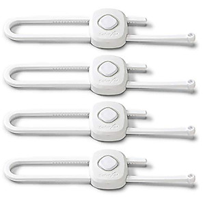 Safety 1st Outsmart Slide Lock Four Pack, White, 4 Pack