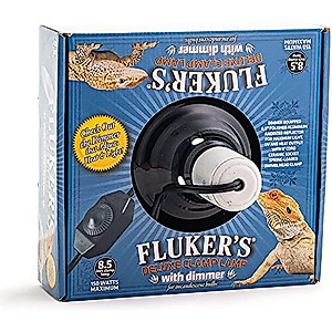 Fluker's Repta-Clamp Lamp Ceramic with Dimmable Switch 8.5in - Includes Attached DBDPet Pro-Tip Guide