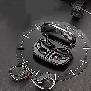 Running Bluetooth 5.0 Headphones, Sport Over Ear Wireless Earbuds with Earhooks, Long Battery Life Wireless Headset, ​IPX5 Waterproof Sweatproof Earphones for Workout Jogging Gym