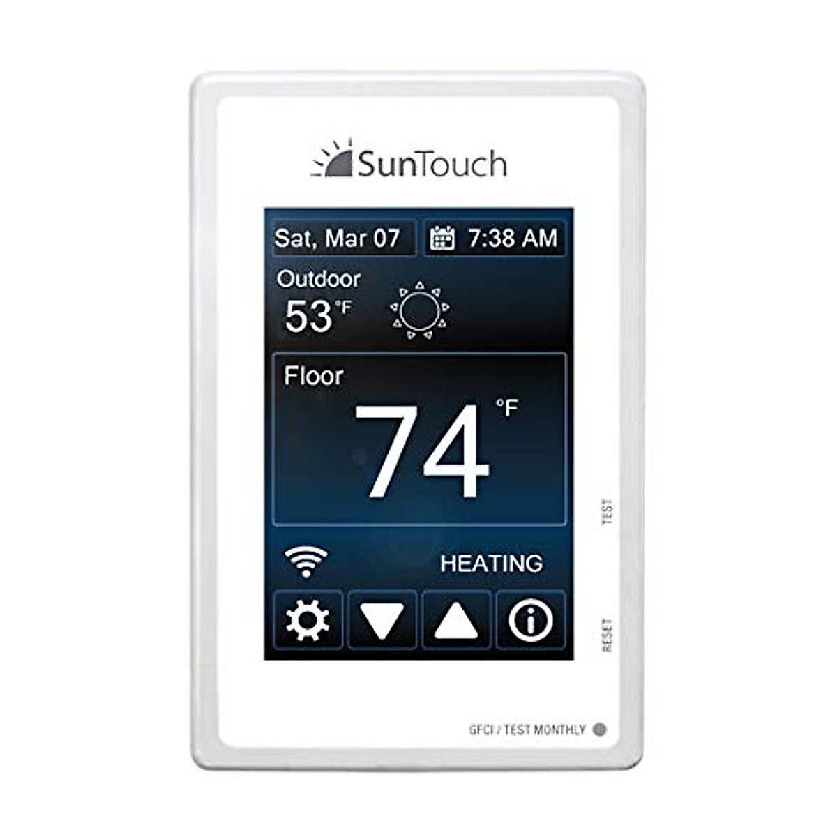 SunTouch TapeMat Electric Under Floor Heating Kit with Command Touch Programmable Thermostat 120V, 2.0' x 12.5' (25 Sq. Ft.), Orange