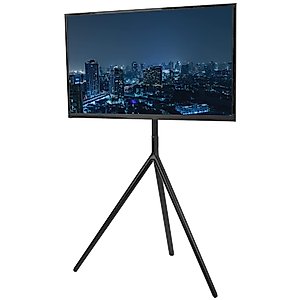 VIVO Artistic Easel 45 to 65 inch LED LCD Screen, Studio TV Display Stand, Adjustable TV Mount with Swivel, Hidden Cable Management, Tripod Steel Base, STAND-TV65B