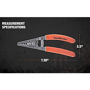 Southwire - 58277940 Tools & Equipment S612STR 4-10 AWG SOL & 6-12 AWG STR Ergonomic Handles Wire Stripper/Cutter