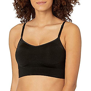 Warner's womens Easy Does It Dig-free Comfort Band With Seamless Stretch Wireless Lightly Lined Convertible Comfort Bra, Rich Black, Large US