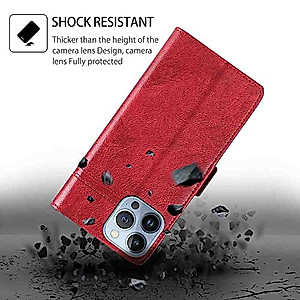 CyrGuard Phone Cover Wallet Folio Case for Samsung Galaxy A40, Premium PU Leather Slim Fit Cover for Galaxy A40, 1 Photo Frame Slot, Friendly Fit, Red