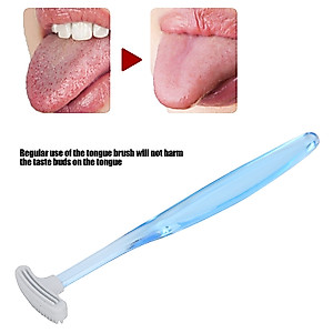 Tongue Scraper, Plastic Tongue Cleaner Brushes Fresh Breath Restored Taste, Travel Oral Tongue For Brushes For Bad Breath Removal