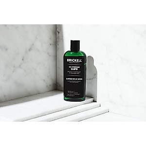 Brickell Men's Products Daily Strengthening Shampoo for Men, Natural and Organic Featuring Mint and Tea Tree Oil To Soothe Dry and Itchy Scalp, Sulfate Free and Paraben Free, 8 Ounce, Scented