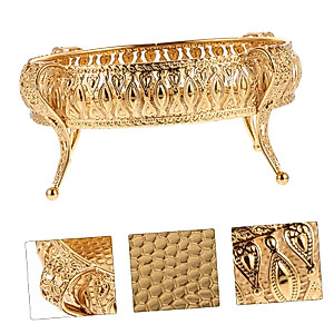 ADOCARN 1pc Storage Dishes Altar Bracelet Vegetables Fruit Style Smudging Household Plates Bread Bowls Display Metal Nut Basket Dry Cuake Cakes Vanity Incense Offering Buddhist Salad