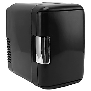 DAUZ Mini Fridge, Small Refrigerator ABS Cooler Warmer 6 Can for Hotel (US Plug)