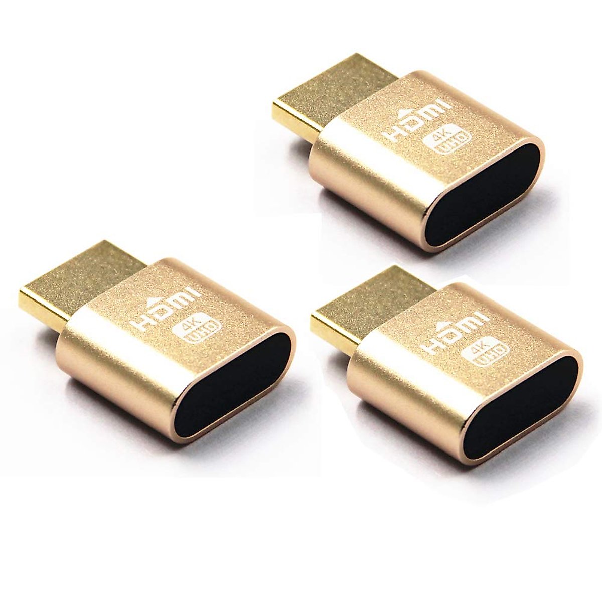 HDMI DDC EDID Dummy Plug,[3840x2160@60Hz New Generation] VGA Virtual Display Adapter Headless Ghost Display Emulator Lock Plate for Ethereum ETH ZEC BTC Mining