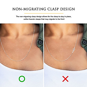 Sterling Silver 1mm Box Chain (18 Inches)