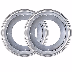 Fasmov 12-Inch Lazy Susan 5/16 Thick Turntable Bearings with 6 Rubber Pads, Pack of 2