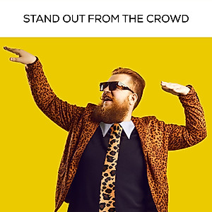 Man of Men - Men's Fashion Leopard Print Tie for Weddings Parties Costumes Halloween