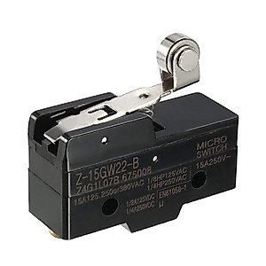 uxcell Z-15GW22-B 1NO + 1NC Hinge Roller Lever Micro Action Switch