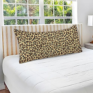 Yellow Camouflage Leopard Pillow Cases King Size Velvet Pillow Covers Super Soft Decorative Pillowcase with Zipper for Women Men Bedroom Sofa Couch