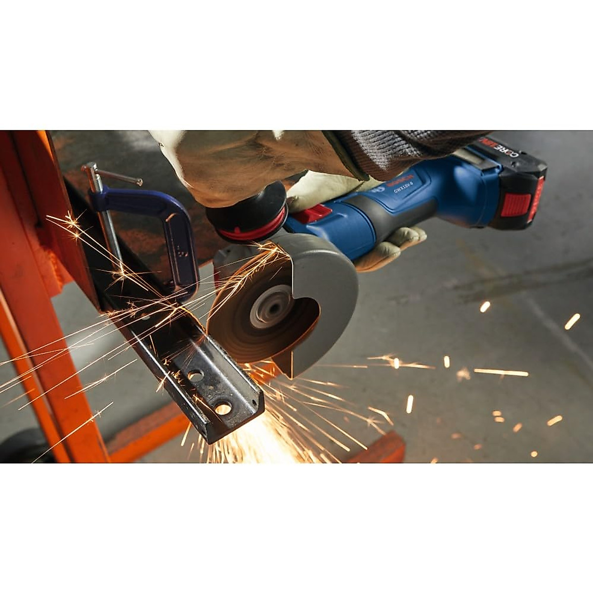 BOSCH GWX18V-8B15 18V X-LOCK Brushless 4-1/2 In. Angle Grinder Kit with (1) CORE18V® 4 Ah Advanced Power Battery