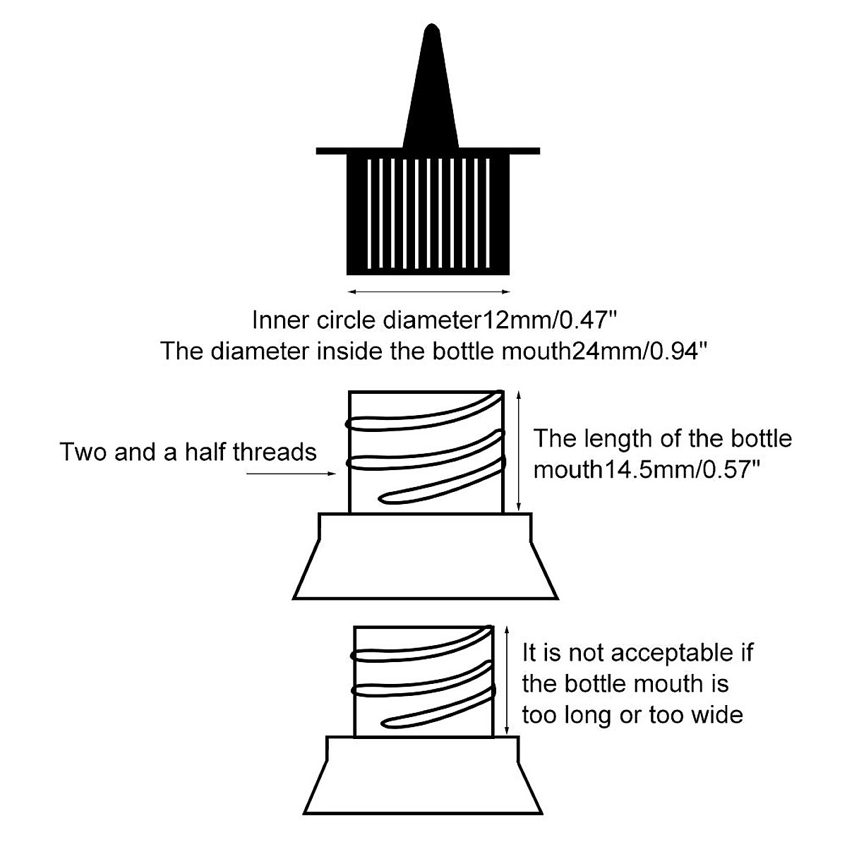 PH PandaHall 50 Pack 24/410 Squeeze Bottle Caps Red-Tip Caps Yorker Dispensing Cap with Red Seal Replacement Caps Twist Top Caps for Fragrance Oil Bottles Glue Bottles, Neck Diameter: 26mm