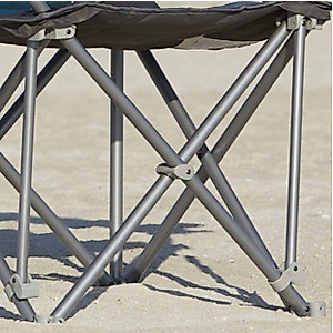 LivingXL 1,000-lb. Capacity Heavy-Duty Portable Chair Charcoal 1,000 lb