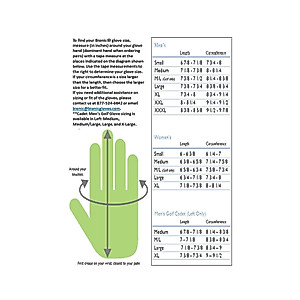 New Improved 2X Long Lasting Bionic RelaxGrip Golf Glove with Patented Double-Row Finger Grip System (Men's Cadet ML, Worn on Left Hand)